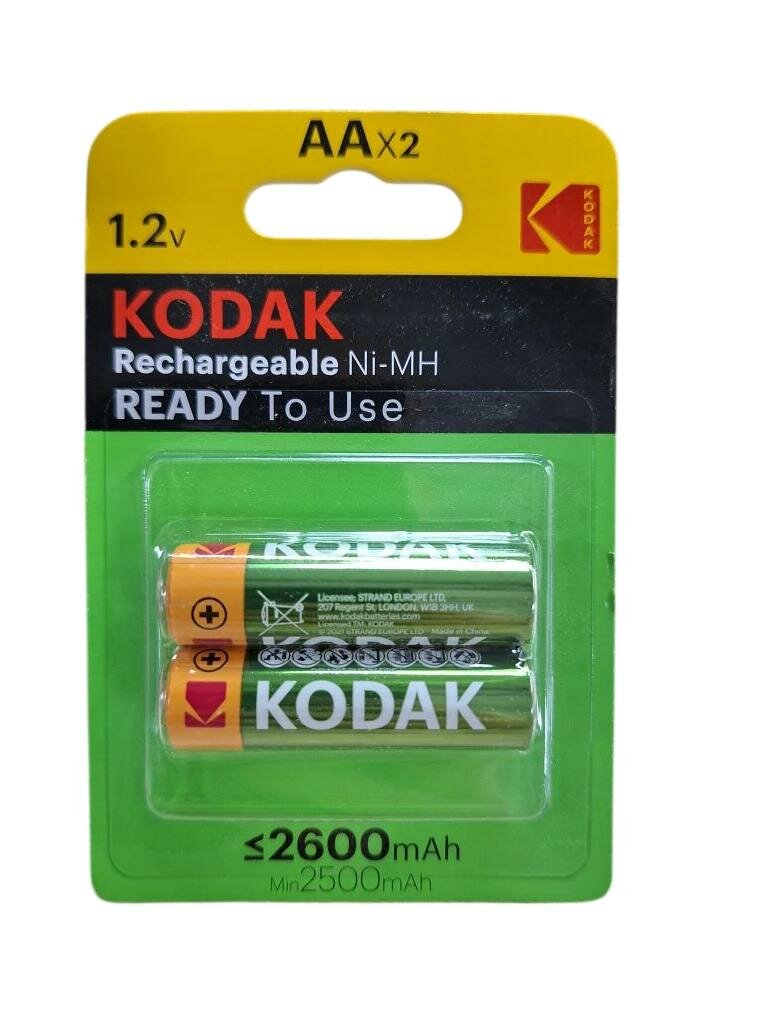 Аккумулятор Kodak AA 2600mAh Ready-to-Use Ni-Mh 1.2v BL2 , 2шт.