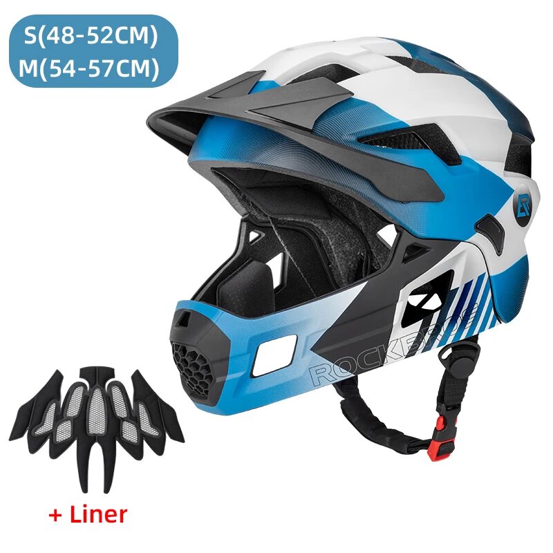 ROCKBROS детский велошлем M(54-57cm) Black blue