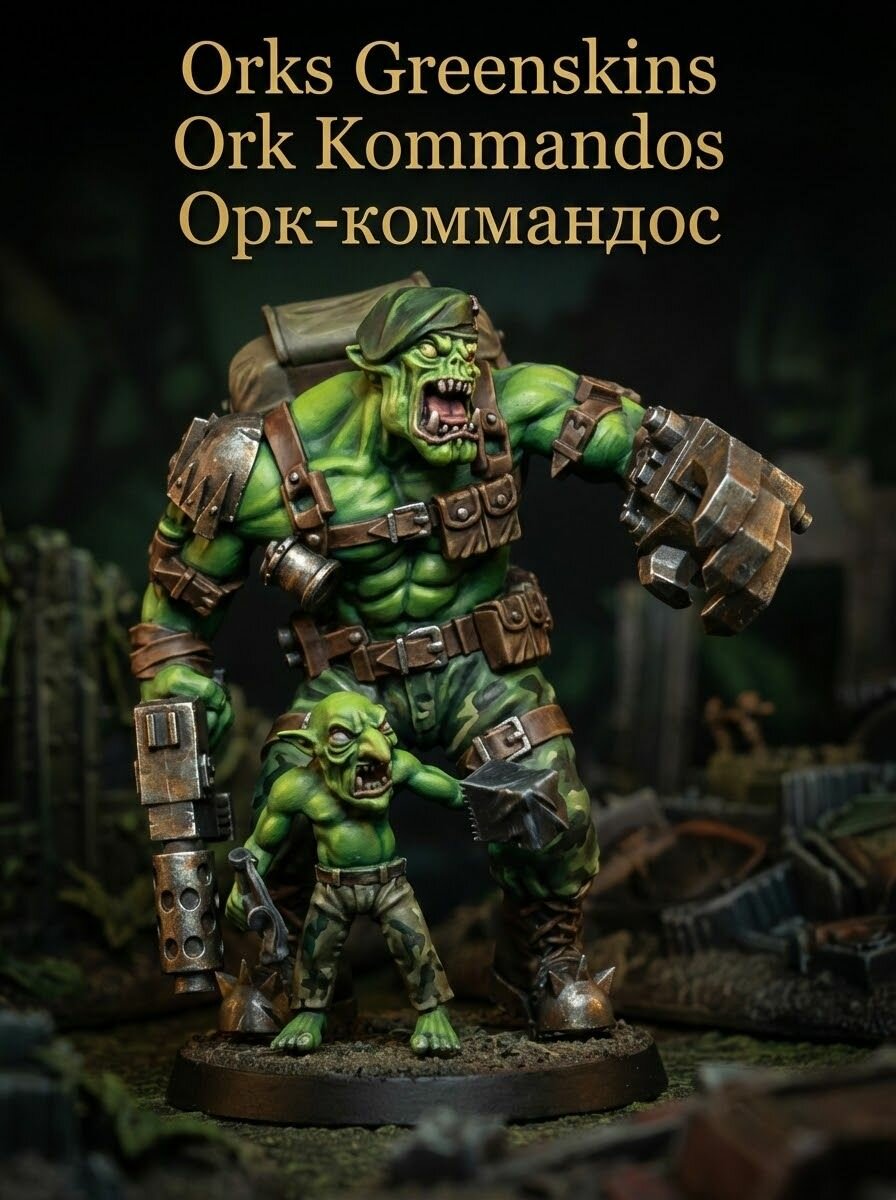 Orks Greenskins Ork Kommandos Орк-коммандос миниатюра