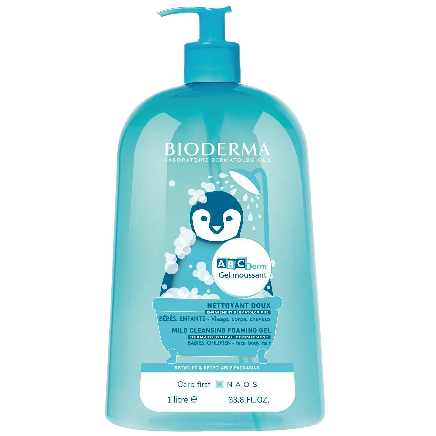 Гель Bioderma ABCDerm, для детей, гипоаллергенный, без парабенов, 1000мл