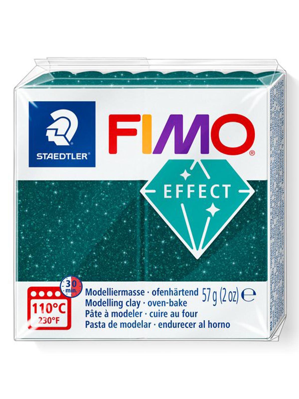 Полимерная глина Fimo Effect 8010-562 галактический зеленый (galaxy green) 57 г, цена за 1 шт.
