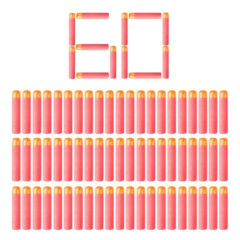 60 шт. красные мягкие пули для Nerf