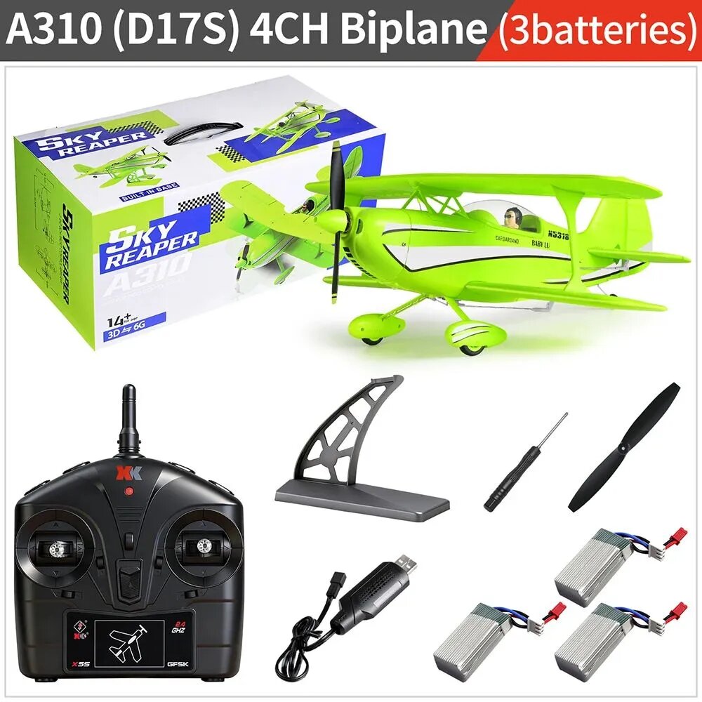 Wltoys A310, радиоуправляемый планер из EPP пены, 4 канала, пульт 2.4 ГГц, гироскопическая стабилизация 3D/6G Dual Mode, игрушка для начинающих и подарок для детей.