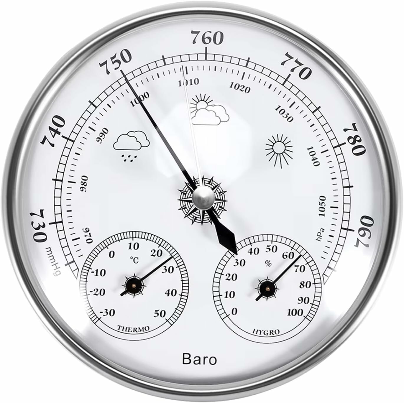Многофункциональный барометр/диаметр 130 мм