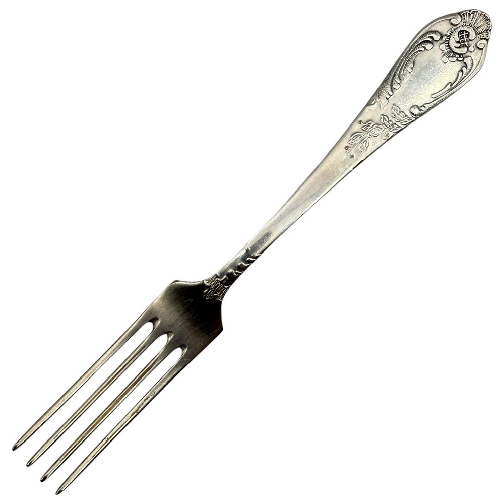 Вилка десертная "Классика", 17.5 см, МНЦ, серебрение, 1970-1980 гг, ЗiШ г. Вольянск, СССР