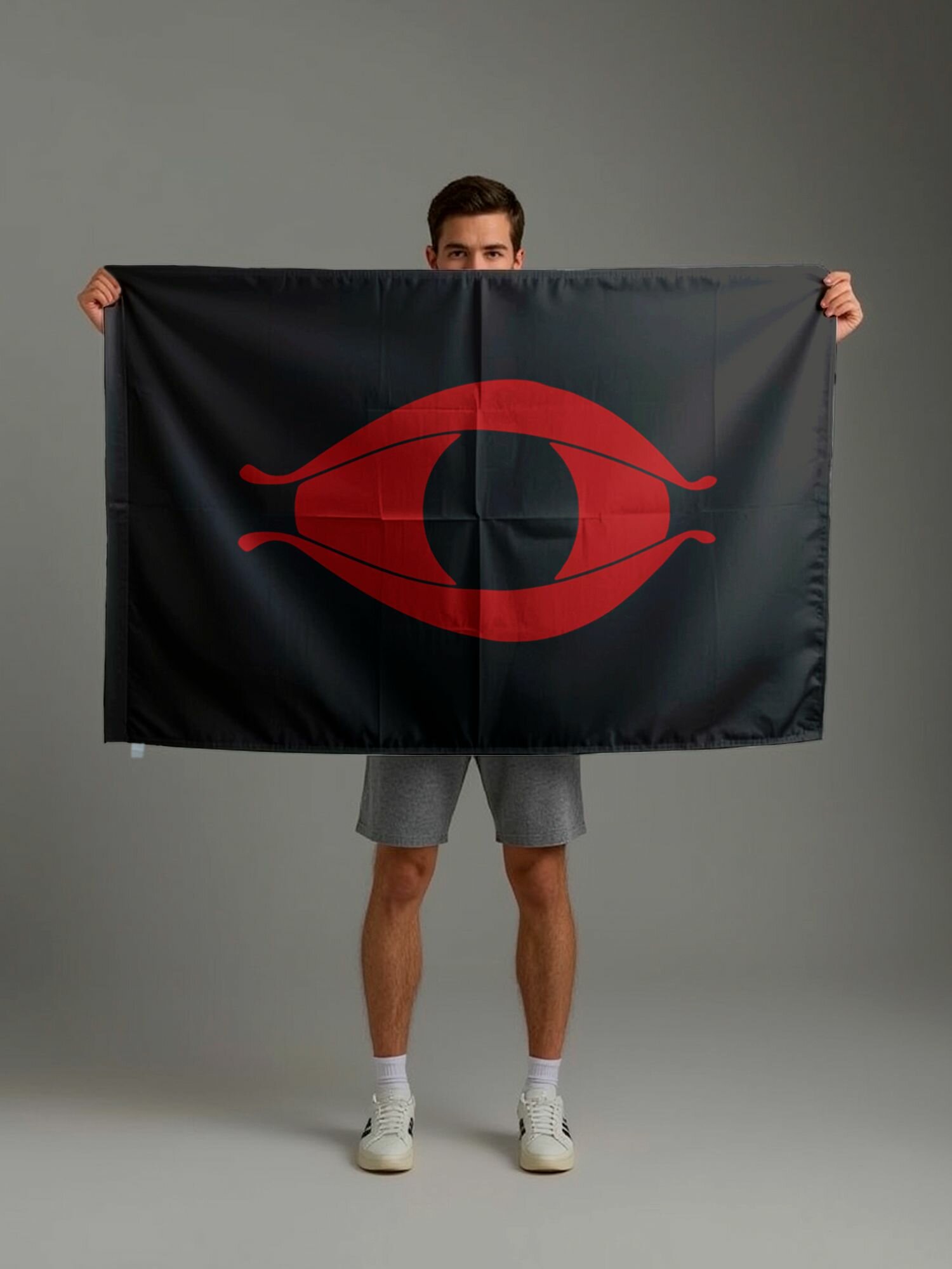 Флаг Мордора из Властелина колец, 90х135 см на шёлке для ручного древка