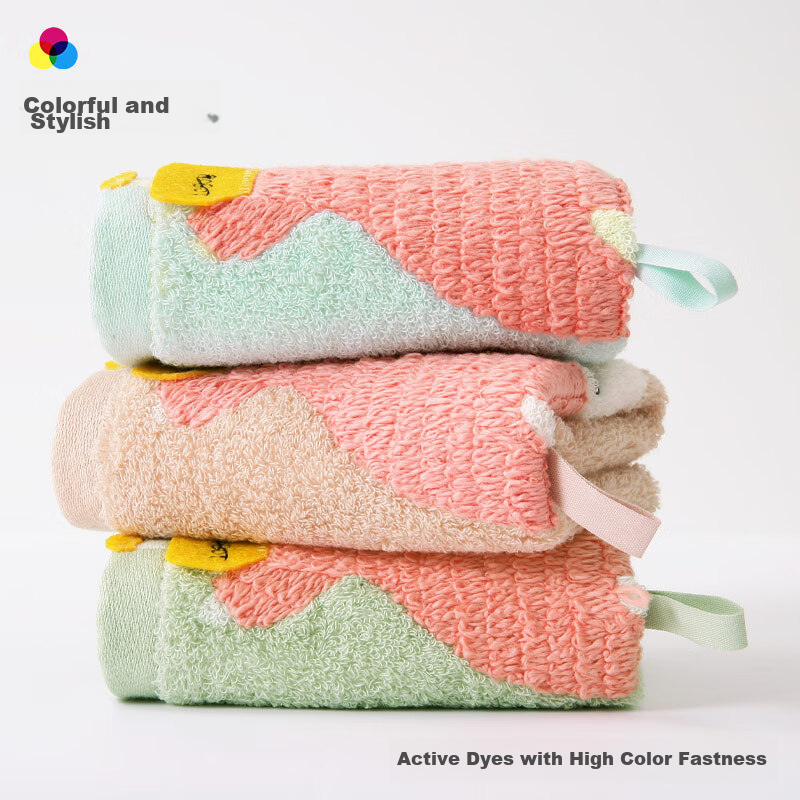 Jinhao A-Class Children's Towel, Pure Cotton 100%, Face Towel, Face Wipes, Face Cleaning Cloth, 3 Pieces