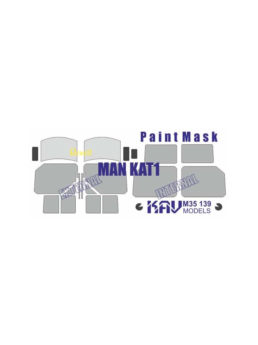 Окрасочная маска на остекление MAN KAT1 (Revell) 1:35 KAV M35 139
