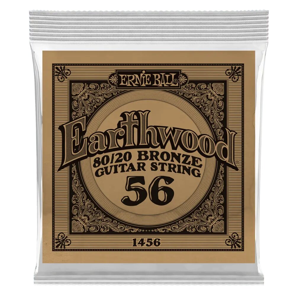Струна для акустической гитары Ernie Ball P01456 Earthwood, бронза, калибр 56