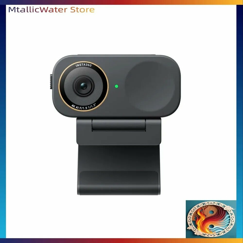 Новая камера Insta360 Link 2C Pro 4K HD для прямой трансляции, с искусственным интеллектом, черная.