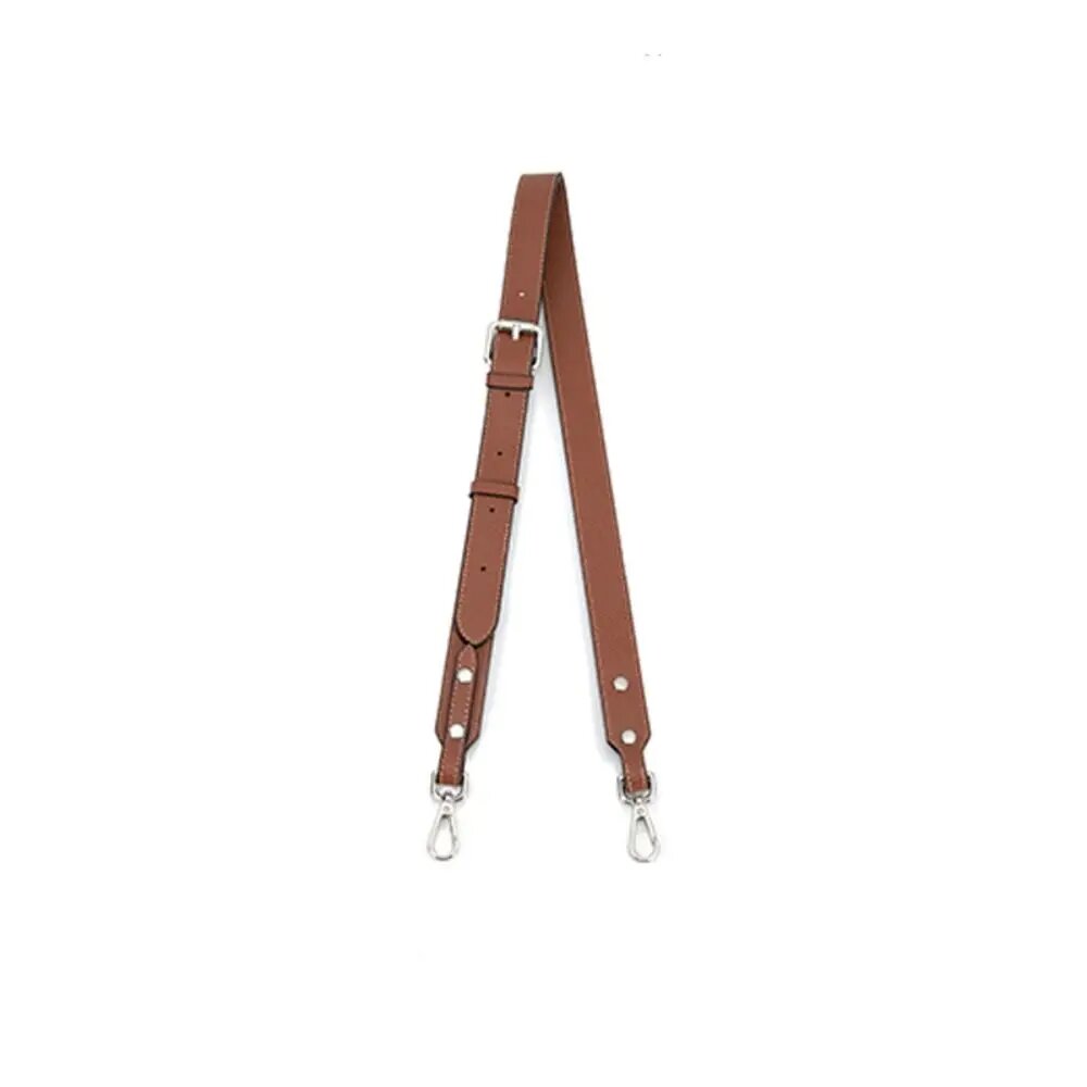 Коричневый ремешок для сумки Longchamp Brown Silver Belt A