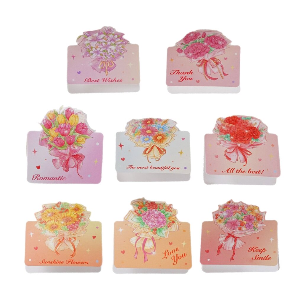 8 штук Элегантных Цветочных Поздравительных Открыток Складной Пригласительный Билет На Праздничную вечеринку