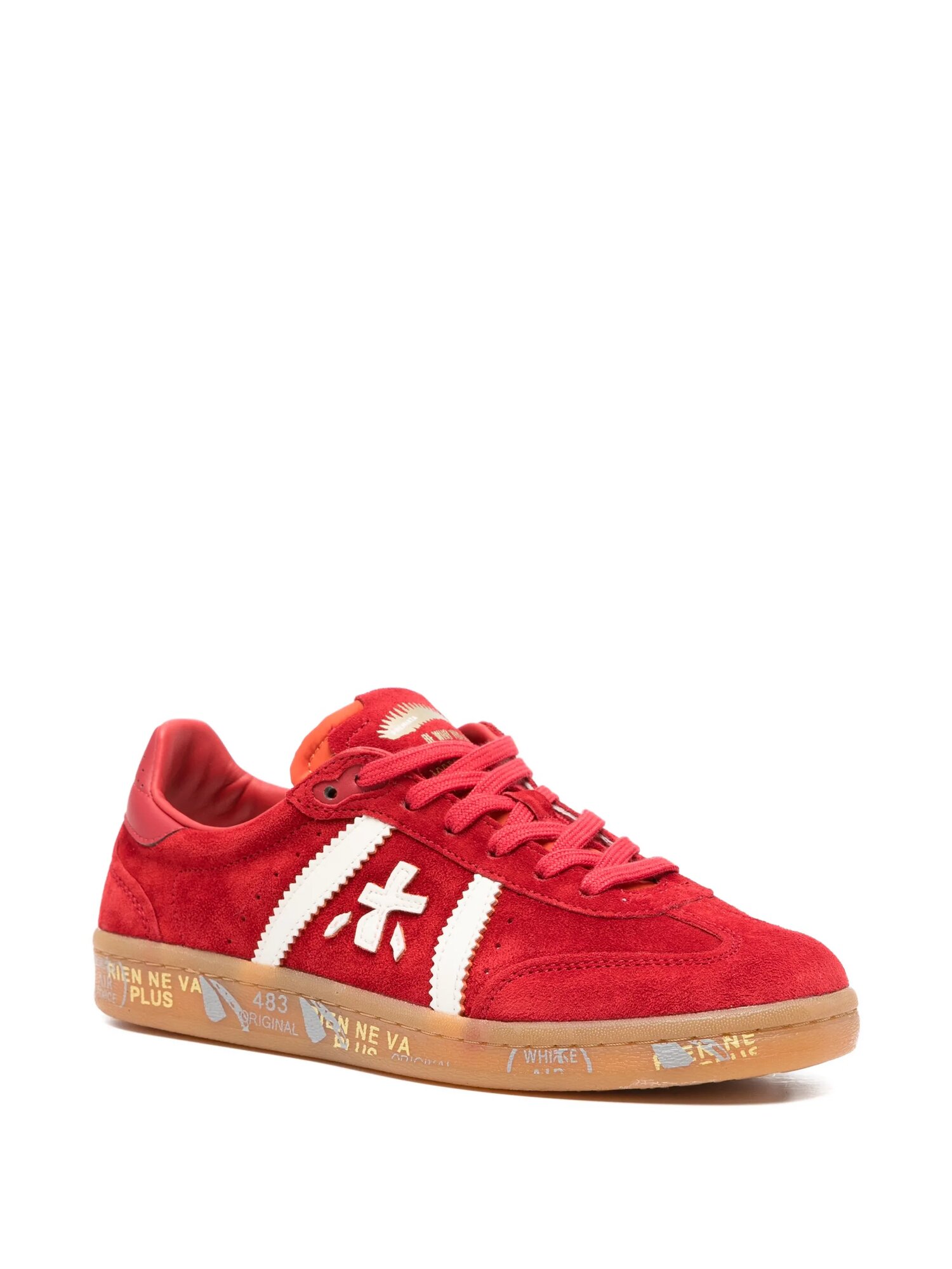 Кроссовки PREMIATA Lace-up sude sneakers, размер 40 EU, красный — фото 1