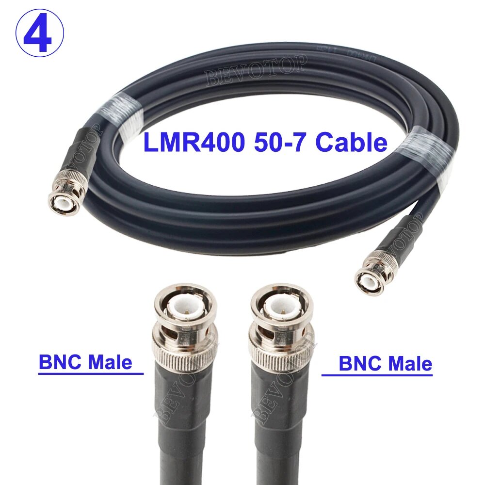BEVOTOP Коаксиальный кабель LMR400 N/UHF/TNC/BNC/SMA 50 Ом 0.3-30 м 5M, BNC M to BNC M