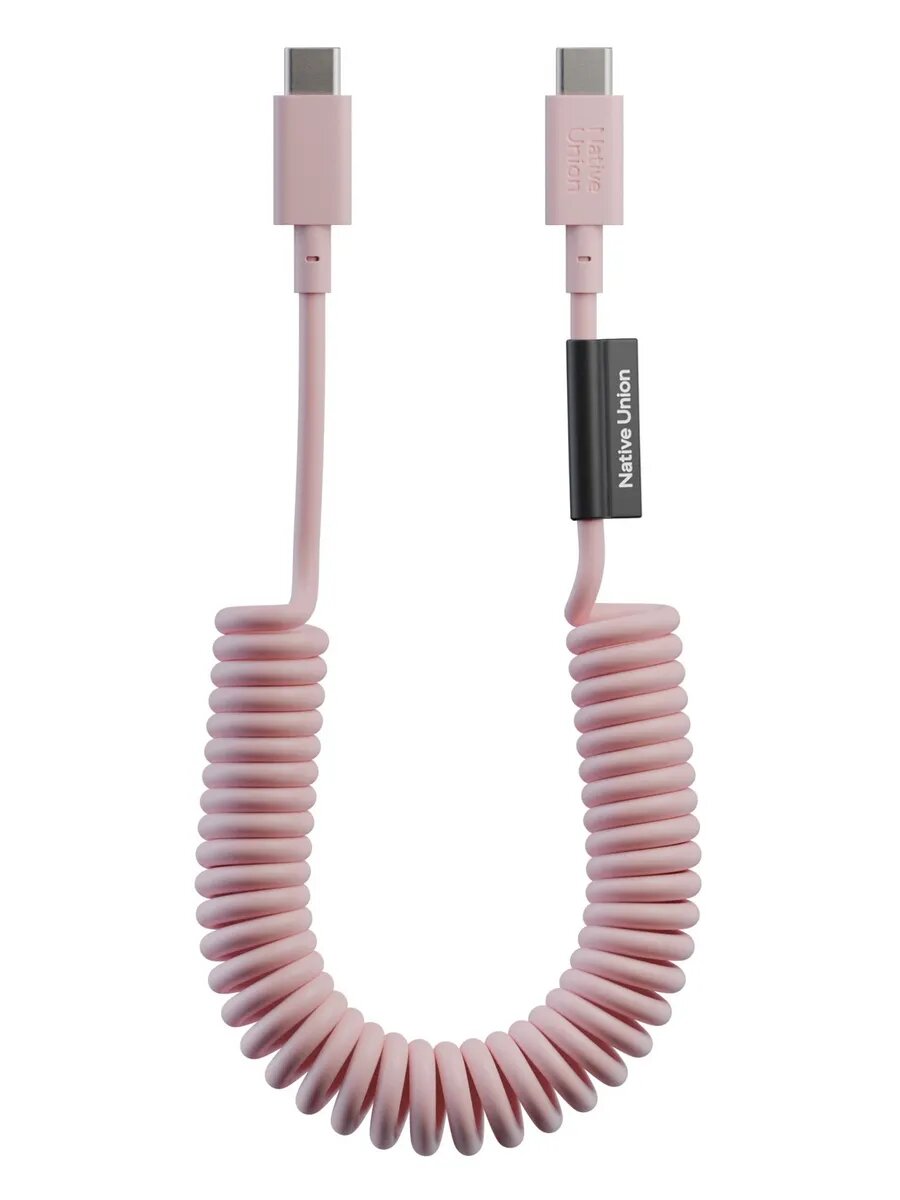Кабель зарядный Native Union POP CABLE USB-C/USB-C, 60W, длина 1,2 м, цвет: розовый