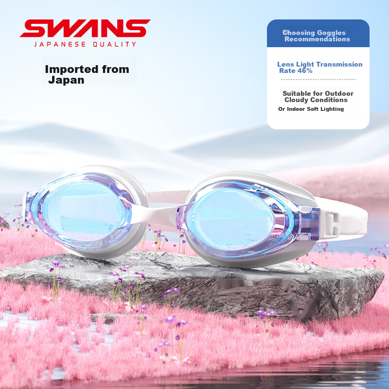 SWANS японские импортные антизапотевающие плавательные очки с покрытыми линзами для близорукости унисекс белые