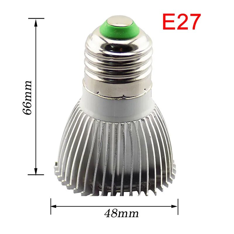 Фитолампа QvvCev 18 LED полный спектр E27/E14 8Вт E27 plug