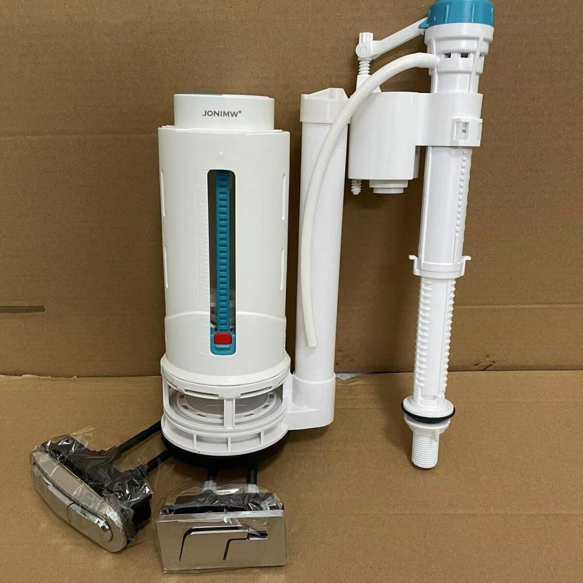 Совместим с сантехникой Marco Polo: выпускным клапаном для унитаза, впускным клапаном, переключателем, универсальной кнопкой, комплектом подачи воды.