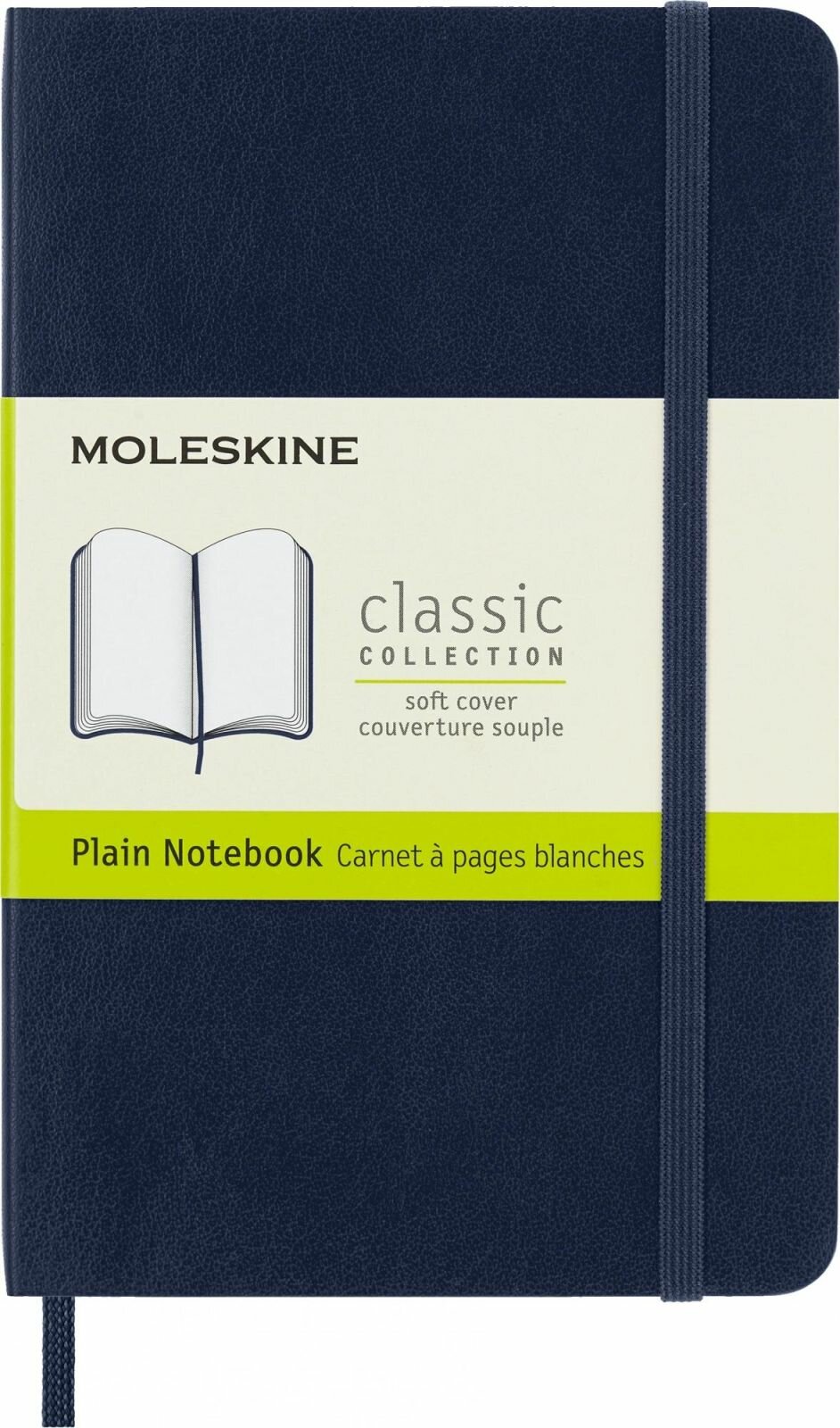 Блокнот Moleskine Classic soft Pocket 90х140 мм, 192 стр, нелинованный мягкая обложка синий сапфир (QP613B20)