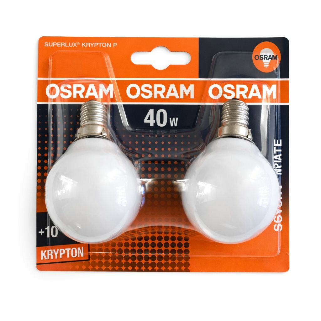Osram Лампочка E14 40w 230v krypton Superlux матовая, накаливание(2 штук в комплекте)