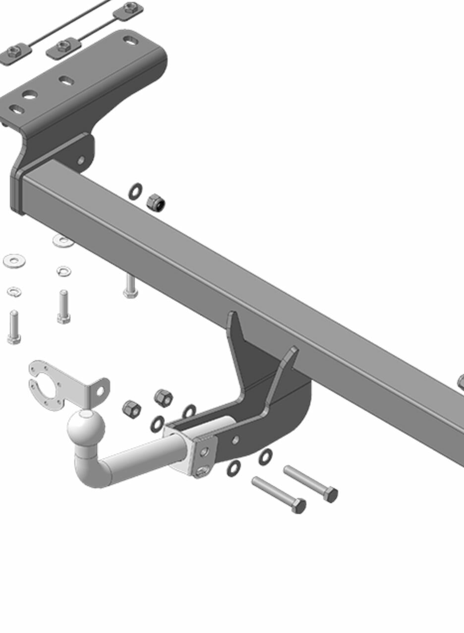 Фаркоп Motodor для Changan Cs75 Plus 2024- (оцинк. Шар) арт.97209-A