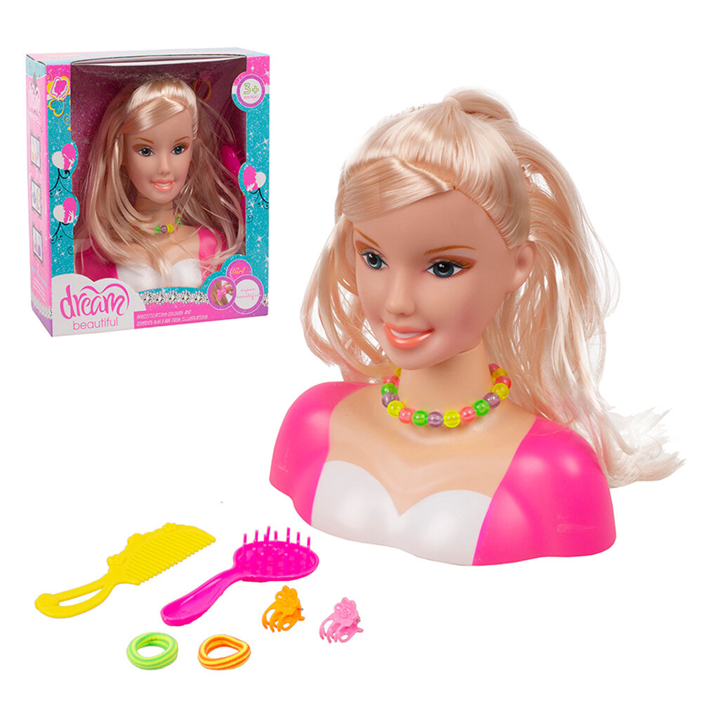 Кукла-манекен TONG DE 358-3, для создания причесок, пластик, для девочек, от 3 лет