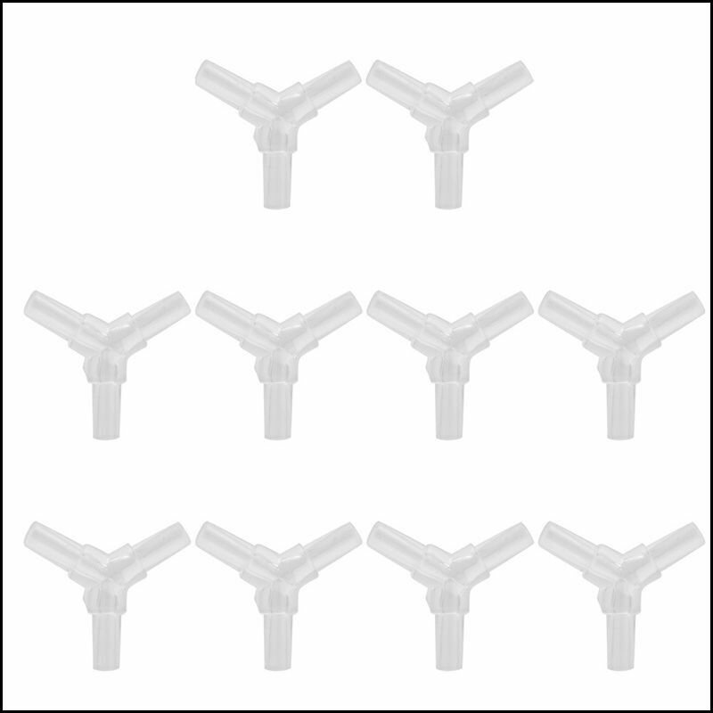 (10 шт.) Кислородный насос для аквариума с кислородом, регулирующий клапан с кристаллическим тройником