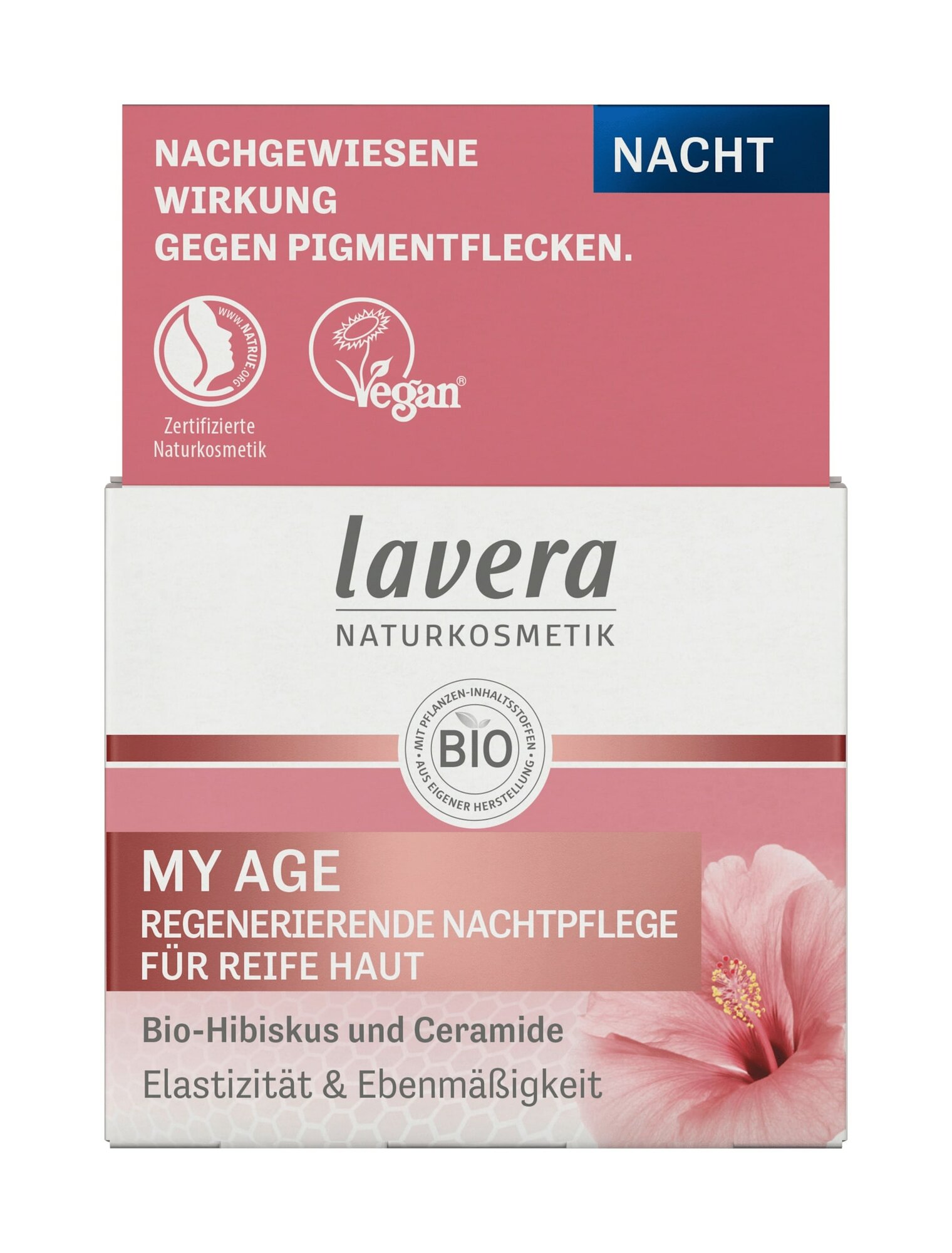 Ночной крем для лица lavera - My Age, восстанавливающий, гибискус, керамиды, 50 мл, 1 шт