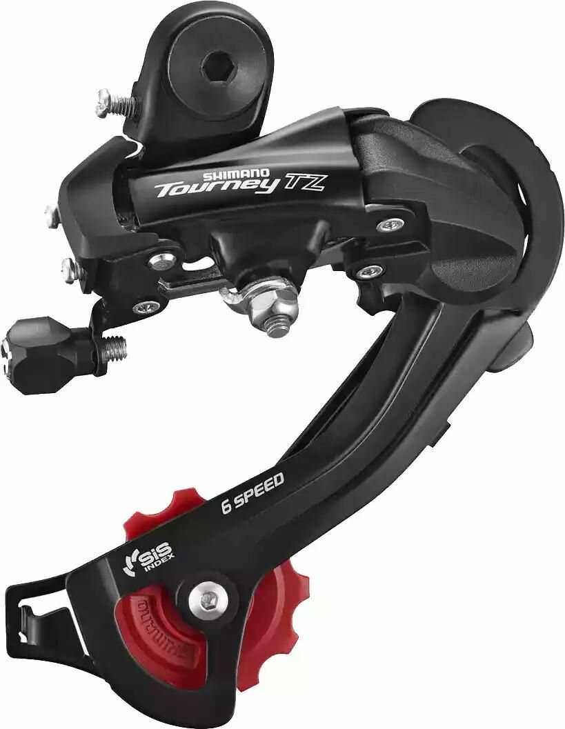 Переключатель скоростей Shimano Tourney TZ500 GS, задний, 6 поддерживаемых скоростей, крепление на болт, петух