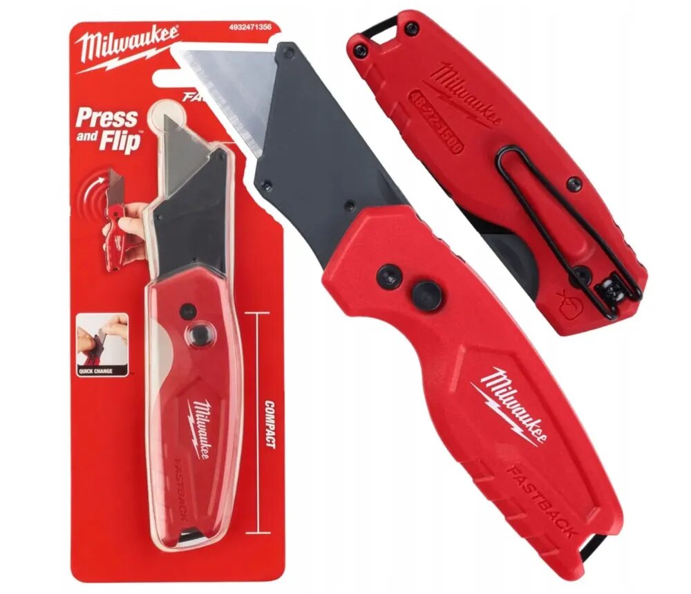 Нож выкидной многофункциональный Compact, Milwaukee 4932471356
