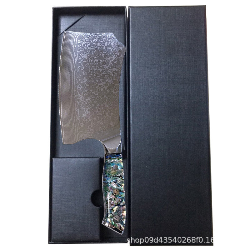 Набор ножей из дамасской стали для домашнего использования, поварской нож, кухонные ножи, не требующие заточки, рукоятка с узором в виде ракушек, острый маленький кухонный нож для экспорта.