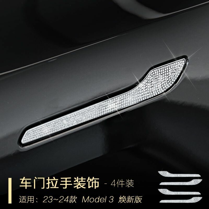 Декоративные элементы для салона Tesla Model Y, модификационные детали для Model 3, аксессуары для салона, наклейка с эмблемой автомобиля на центральную консоль и руль с кристаллами.