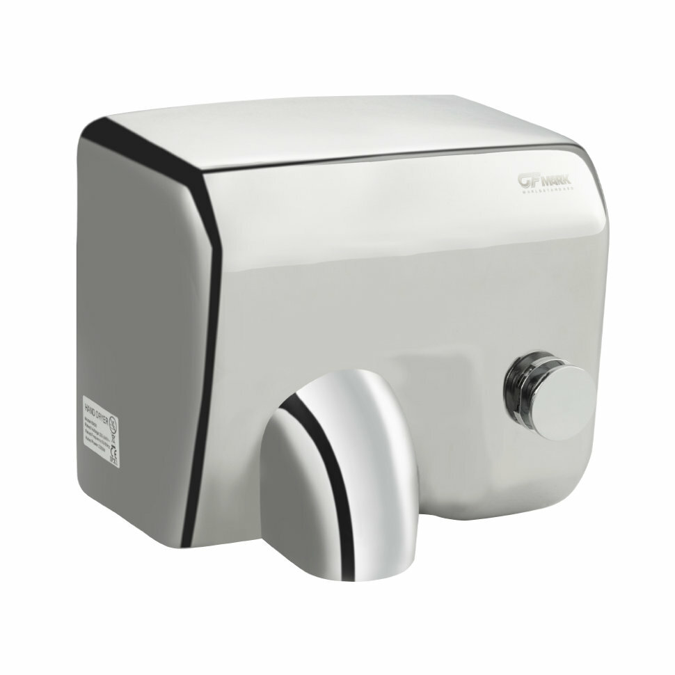 Сушилка для рук GFmark 6956 / поворотное сопло / нержавеющая сталь / 2300 W / матовая сталь