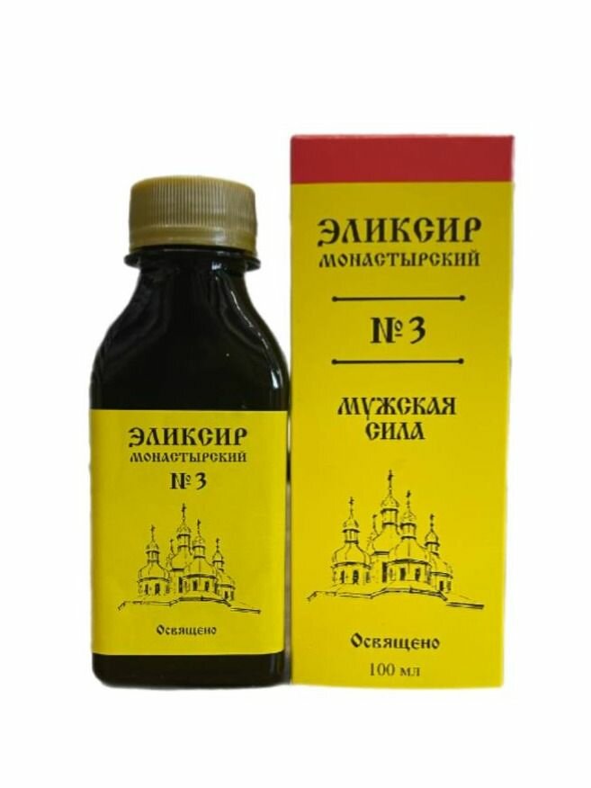 Эликсир Монастырский № 3 Мужская сила, пластик, 100 мл, "Архыз"