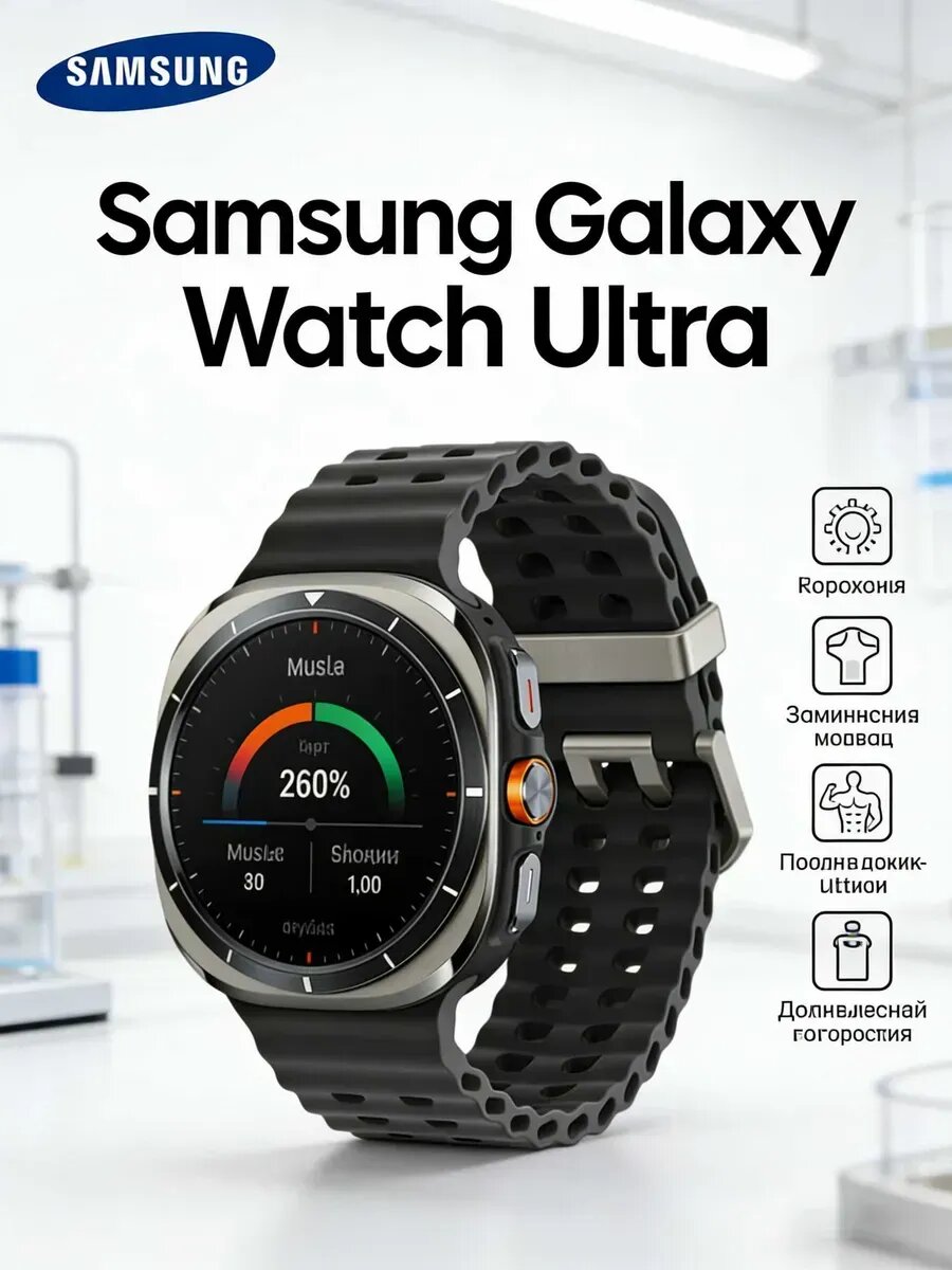 Умные часы Samsung Galaxy Watch 8 Ultra (2025) 47мм, LTE, Silver Titanium (серебристый титан)