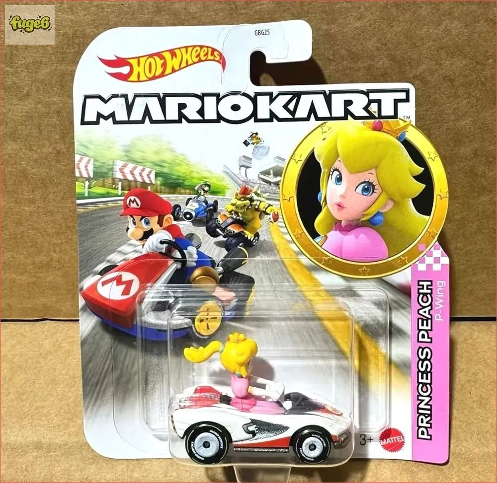 Машинка Mattel Hot Wheels Mario Kart Princess Peach-HOT масштаб 1:64