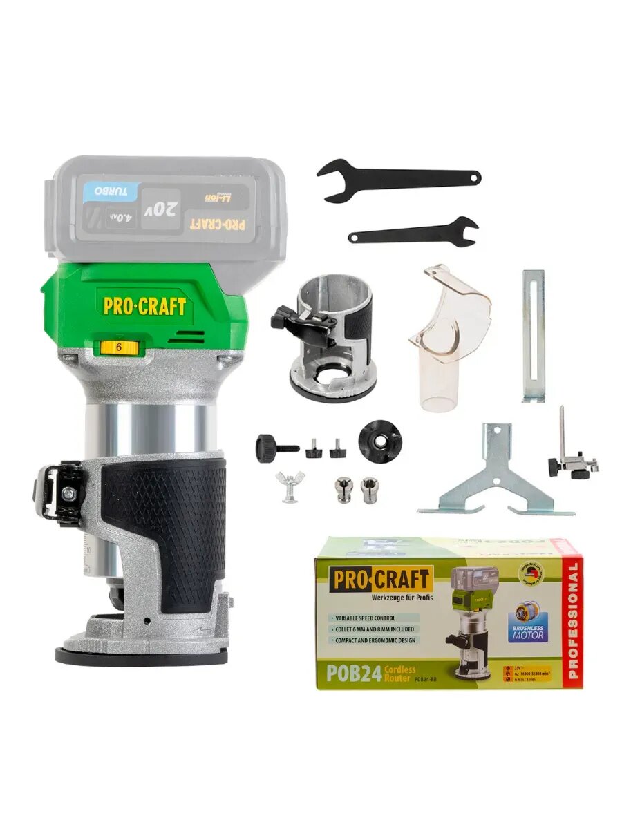 Аккумуляторный фрезер Pro-Craft POB24 Solo без акб и зарядного устройства