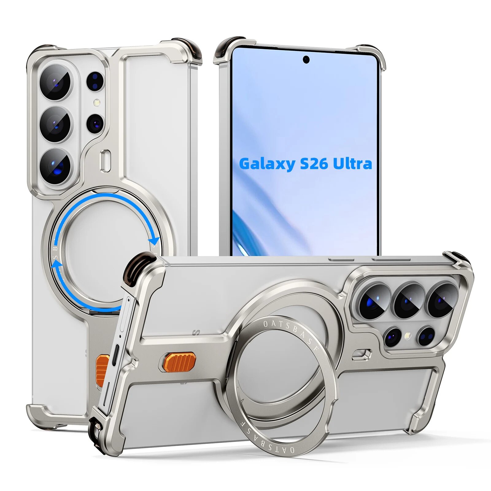 Чехол для Samsung Galaxy S26 Ultra Titanium, 360° вращение