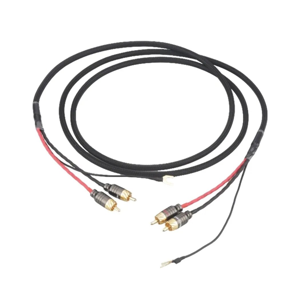 Кабель Для Подключения Проигрывателя Виниловых Пластинок С Заземлением, 1 Метр (3,28 Фута), -Кабель И Заземляющий Провод Проигрывателя,