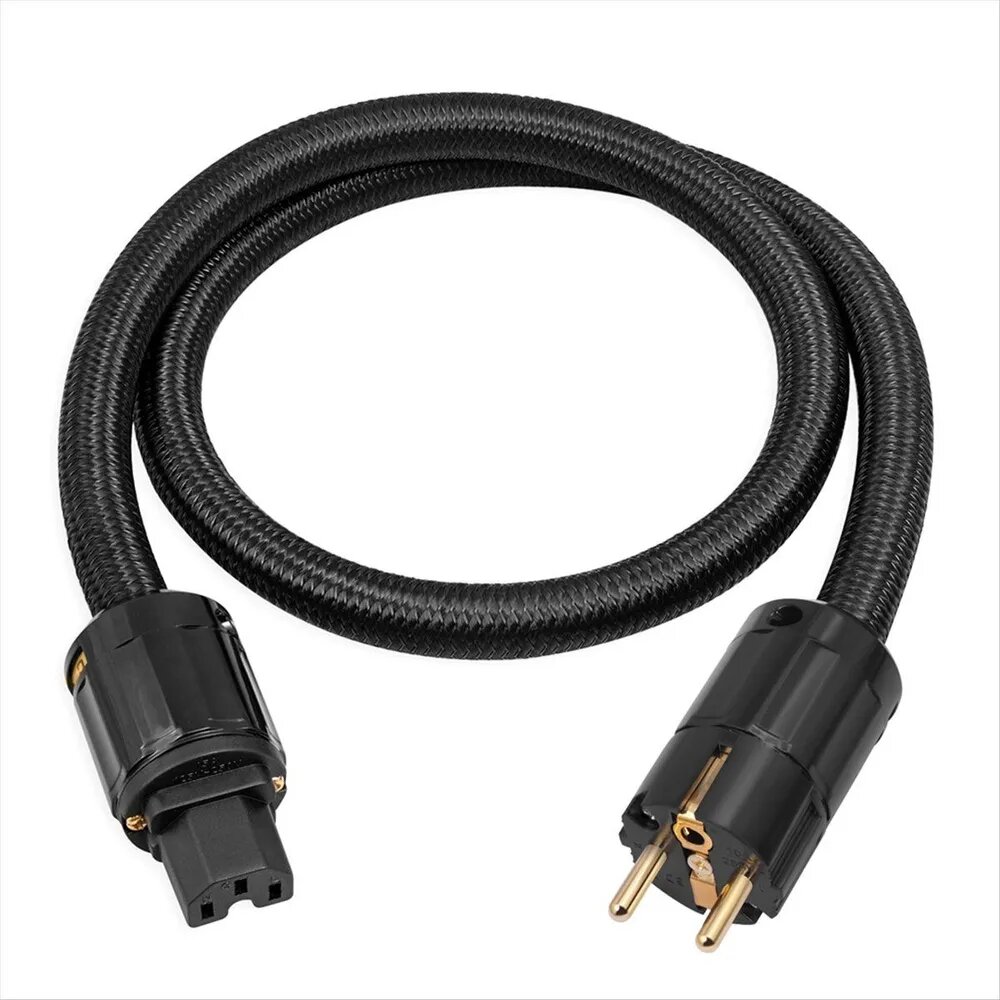 Кабель питания HiFi 12AWG, кабель EU 250 В/15 А для динамиков, сабвуфера, проигрывателя винила, усилителя, 100 см