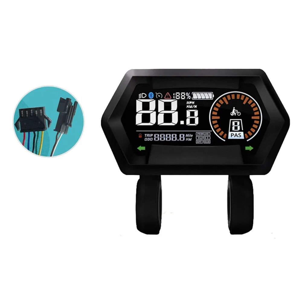 Электрический Велосипед M9 С ЖК-Дисплеем 24V-72V, Цветной LCD-Метр Для Электроскутера, Снегохода, Спидометр SM5+2PIN