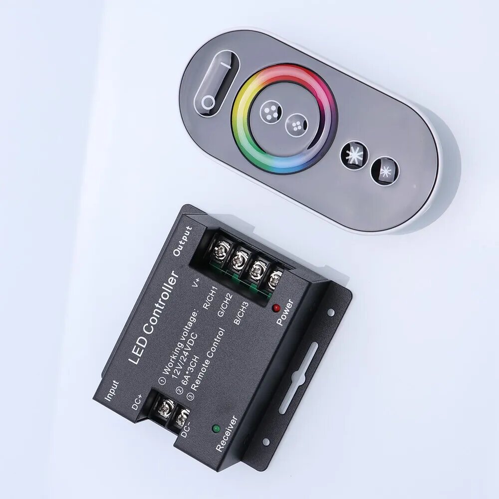 Диммер Для Светодиодных Лент 1Пакет С Функцией Таймера И Защитой От Короткого Замыкания