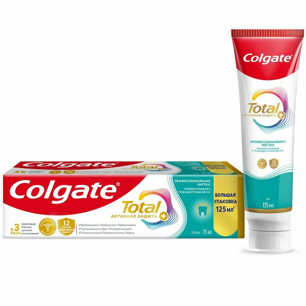 Зубная паста Colgate Total Профессионал Чистка гель, 125 мл