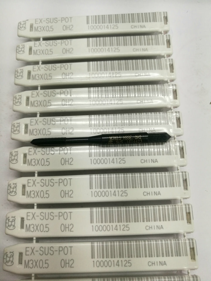 Нержавеющее стальное черное сверло для ЧПУ M8x1.25мм, прецизионный метрический резьбовой инструмент для металлообработки