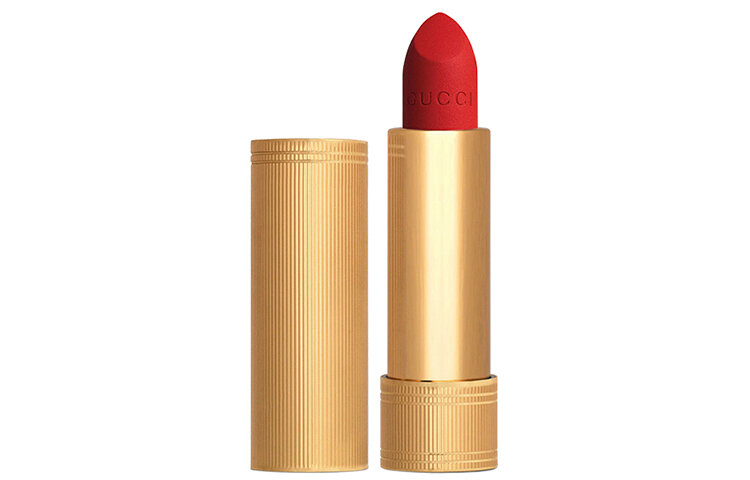 Помада женская GUCCI Pleuche, оттенок #500 Pigeon Blood Red