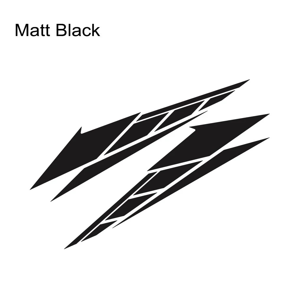 Наклейки на мотоцикл, черные, 28x5.6cm, Matt Black