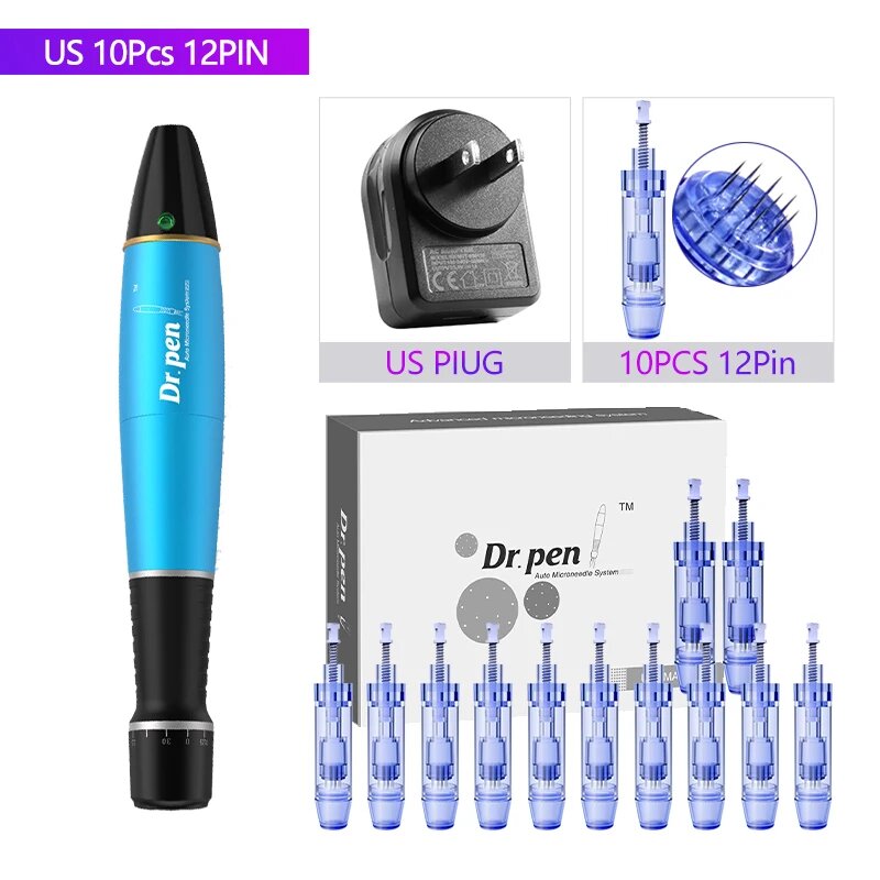 Dr Pen Ultima A1 Дермапен 12pin, US Plug, Цвет A1-W