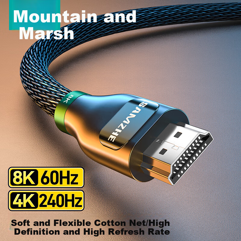 SAMZHE HDMI 2.1 Кабель 8K60Hz 4K240Hz 10м Высококачественный видеосоединитель совместимый с HDMI 2.0 HW100 Длина：10