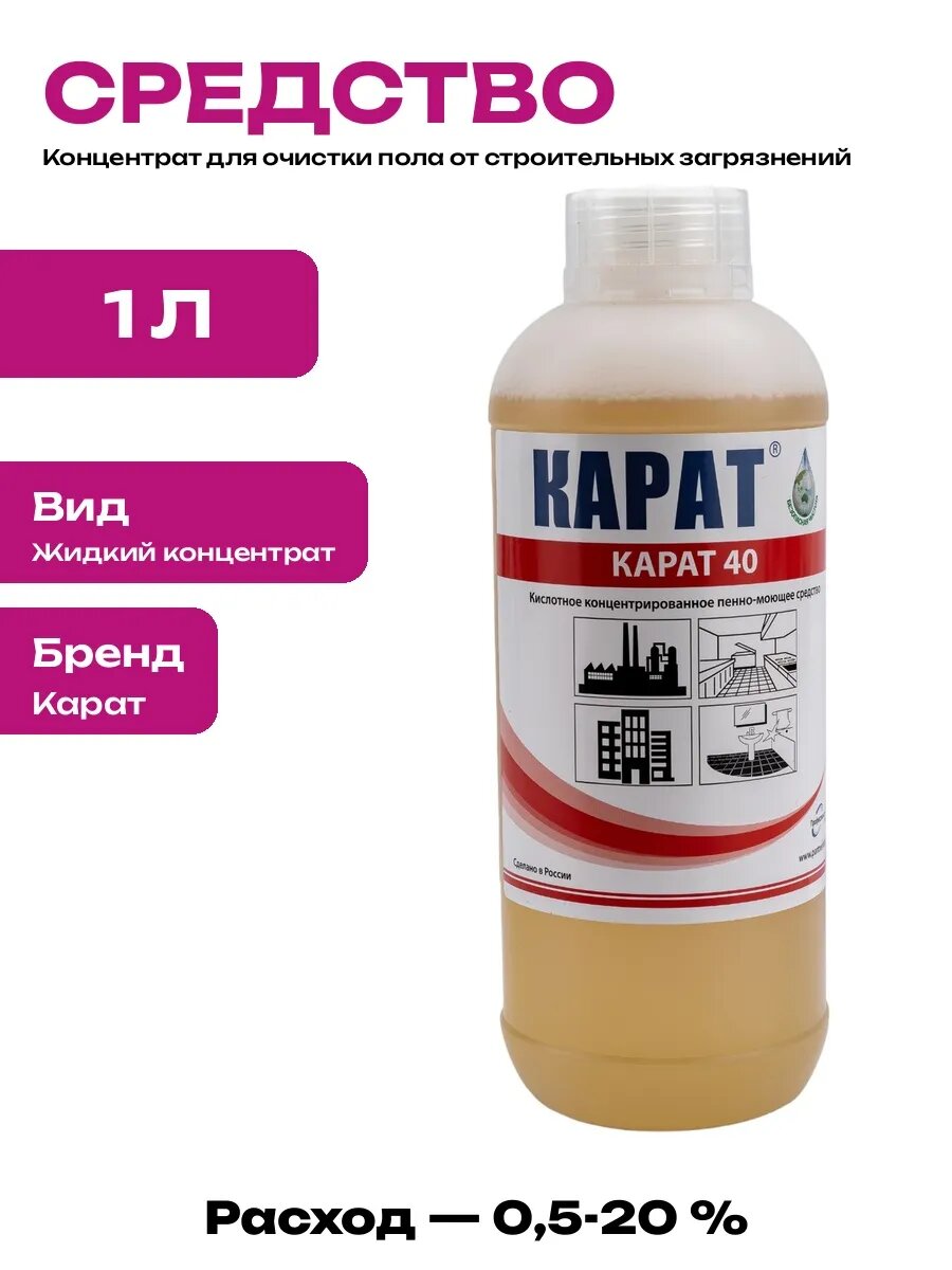 Очиститель после ремонта от строительных пятен и растворов