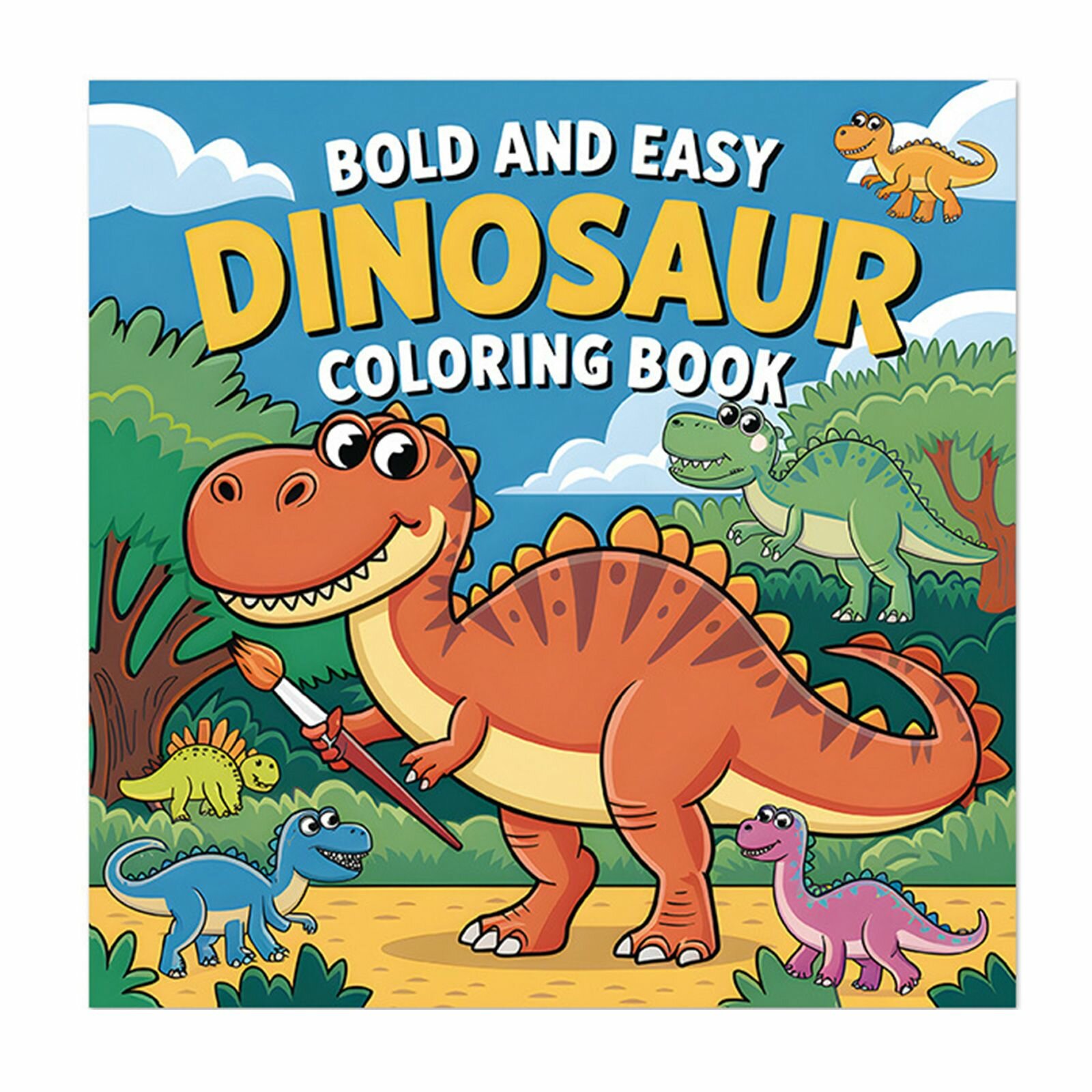 Раскраска раннего обучения для малыша Kid 4+ грибы/ динозавр